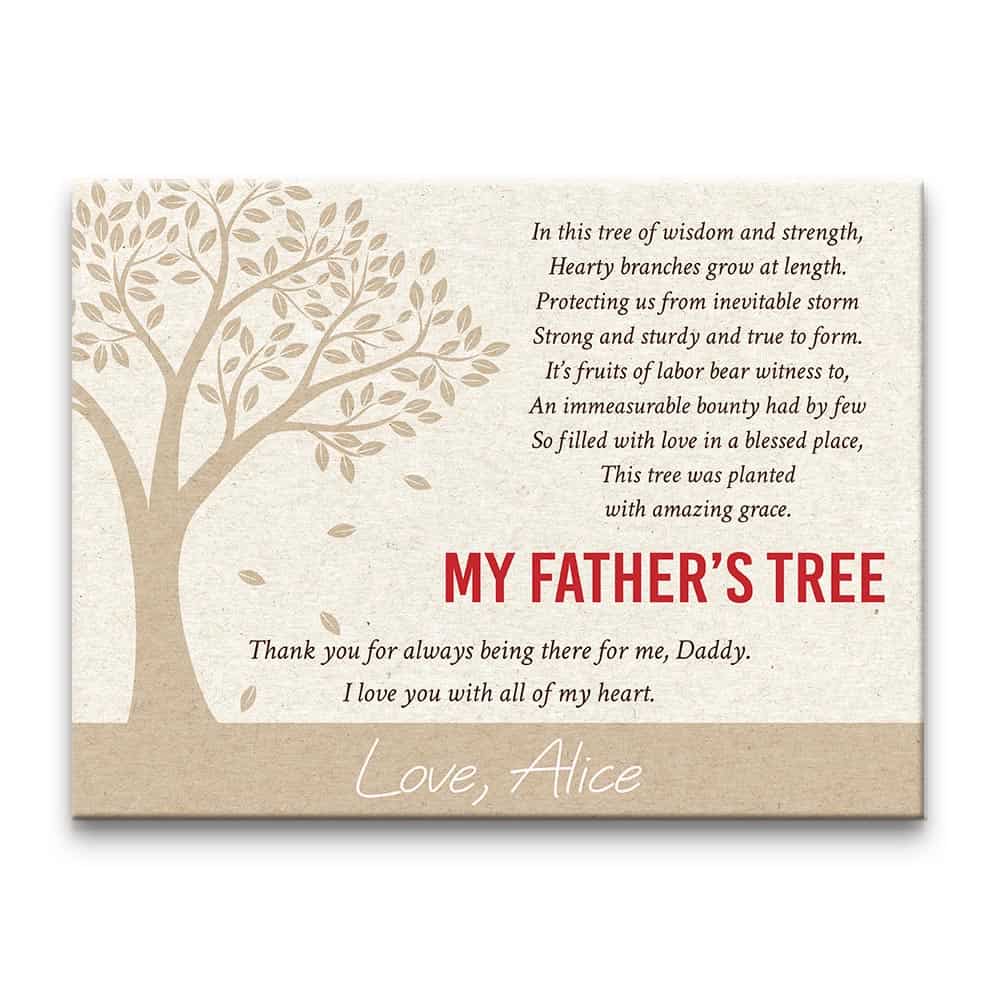 My Father's Tree Custom Canvas Print | 365Canvas