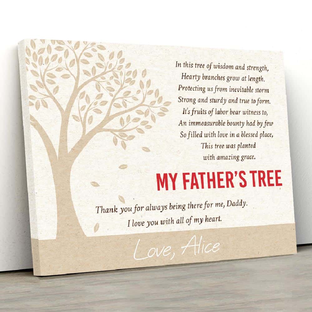 My Father's Tree Custom Canvas Print | 365Canvas