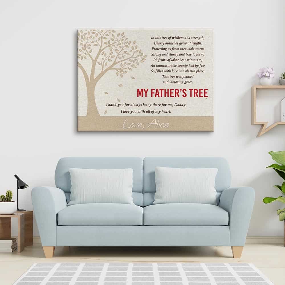 My Father's Tree Custom Canvas Print | 365Canvas