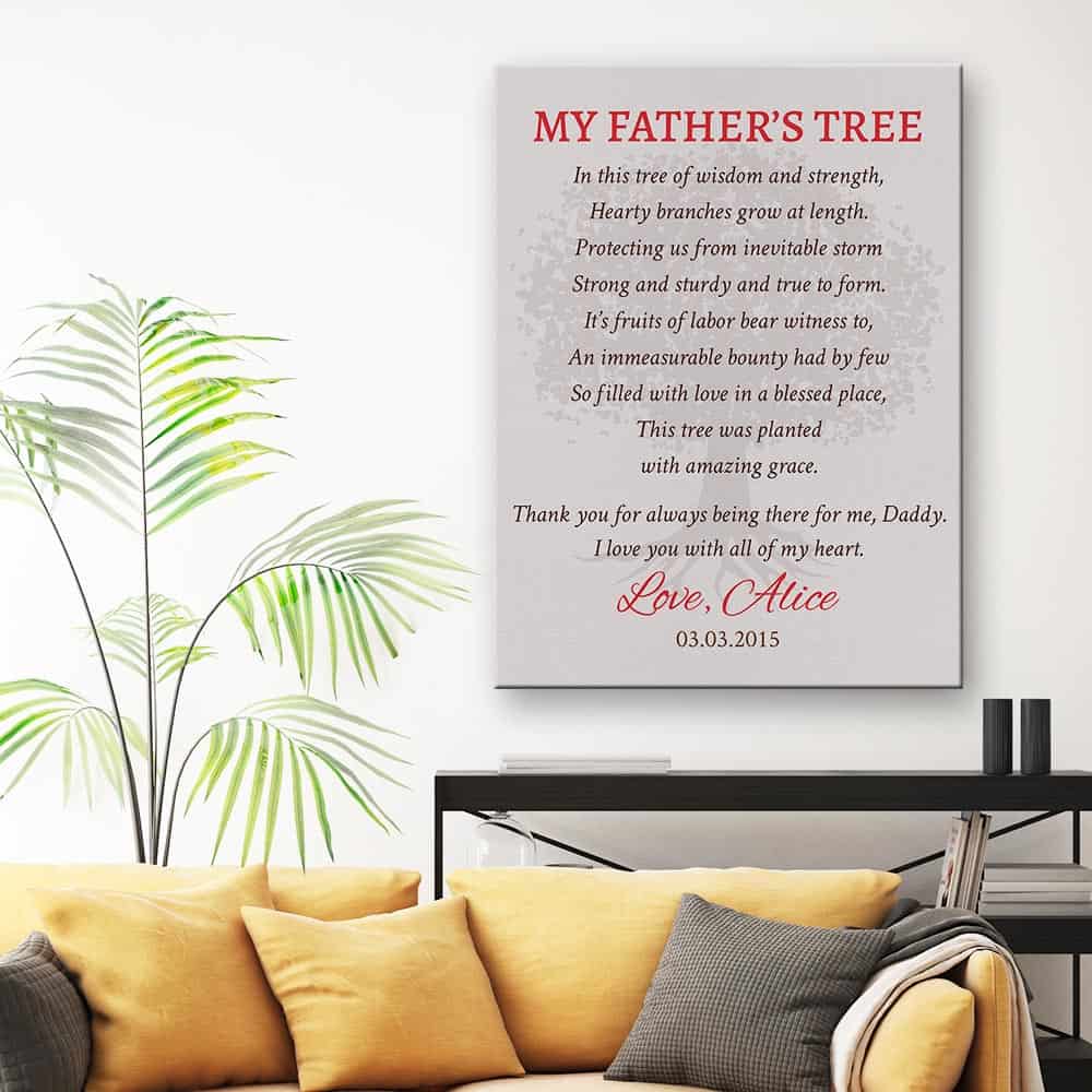 My Father's Tree Custom Canvas Print | 365Canvas