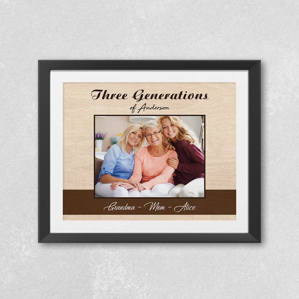 Three Generations Of Family Custom Art Print | 365Canvas