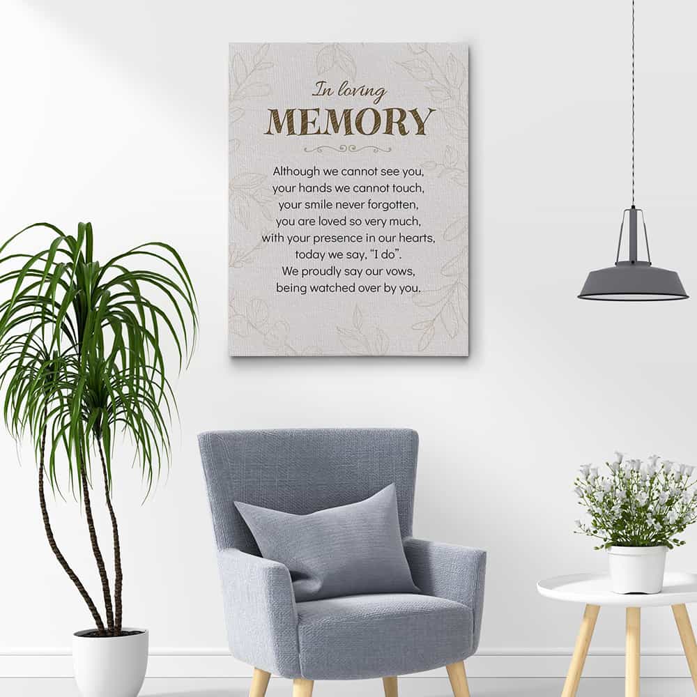 In Loving Memory For Wedding Canvas Print | 365Canvas