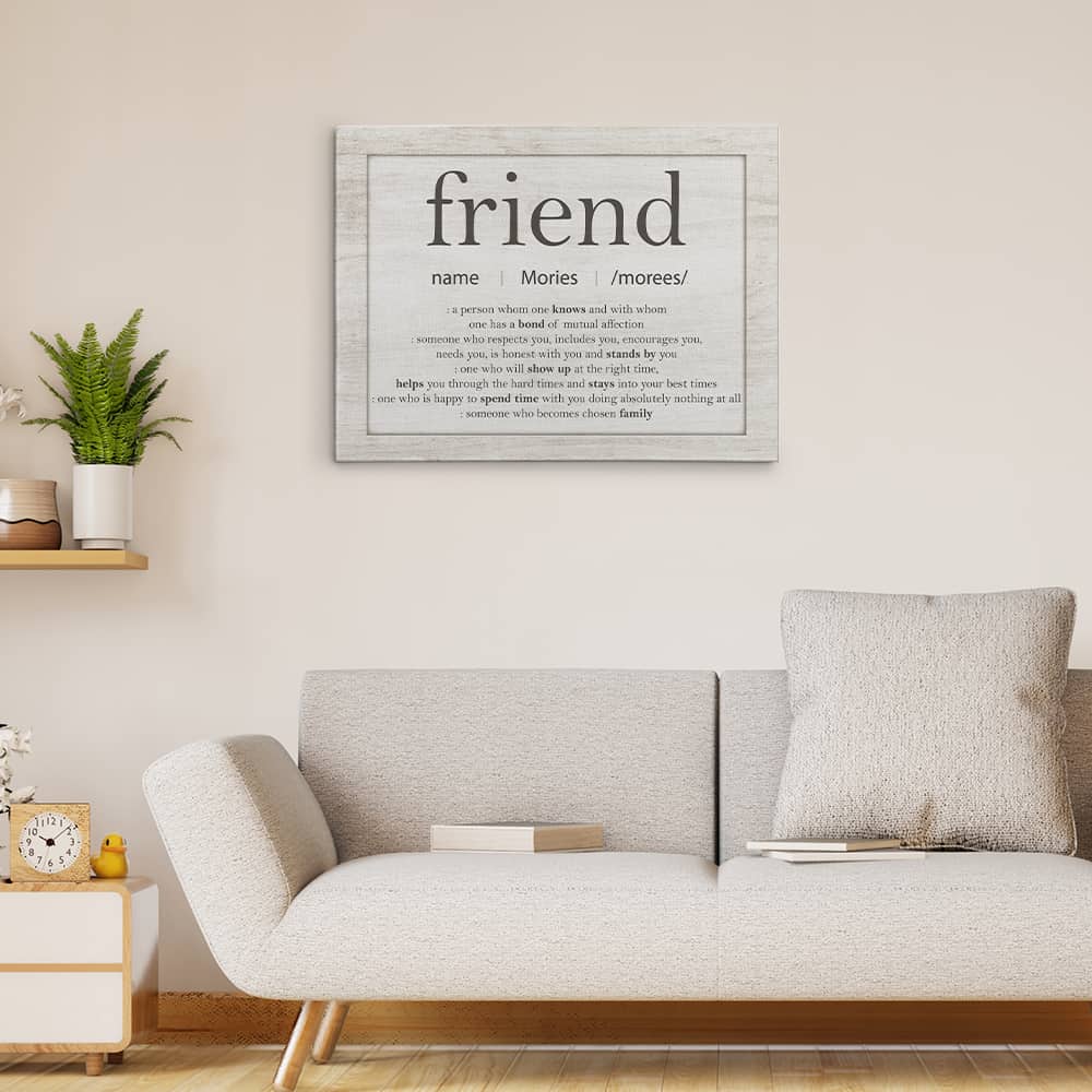 Friend Definition Custom Canvas Print 365canvas