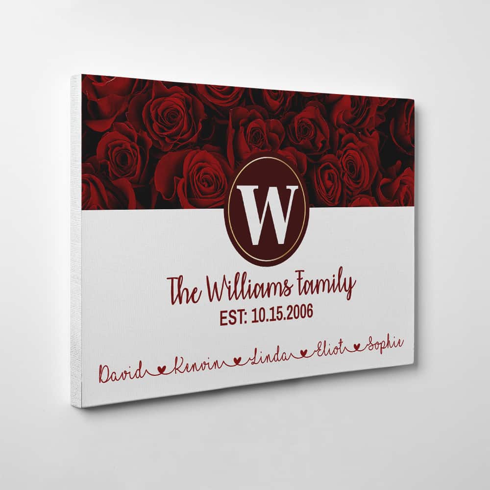 Personalized Family Last Names Canvas Print | 365Canvas