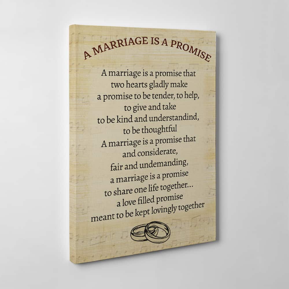 Marriage Is A Promise Canvas Print | 365Canvas