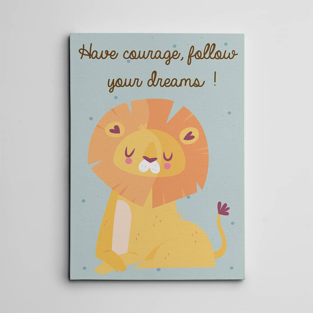 Jungle Animals Canvas Prints With Inspirational Quotes for Kids | 365Canvas