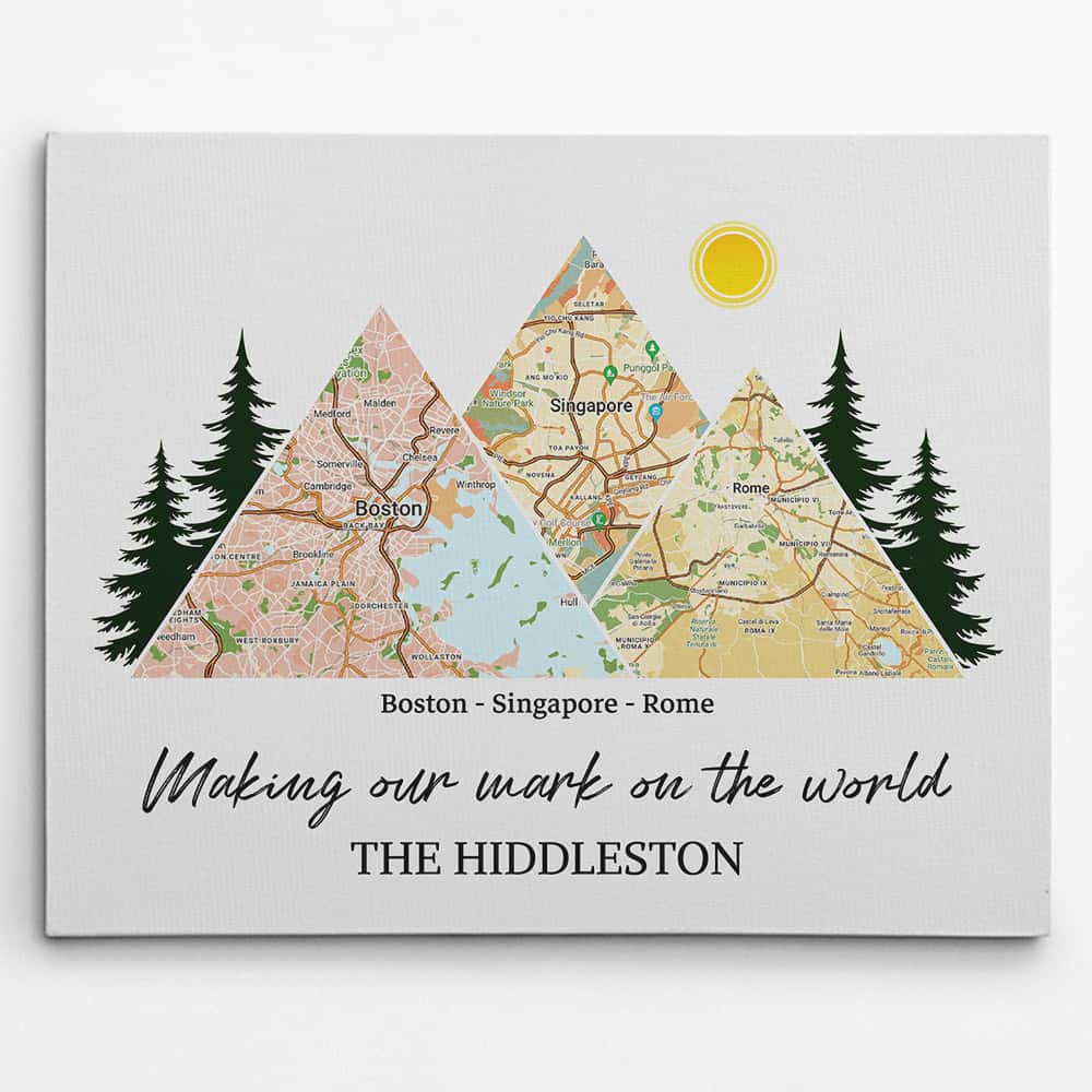 Making Our Mark on the World Custom Map Canvas Print | 365Canvas