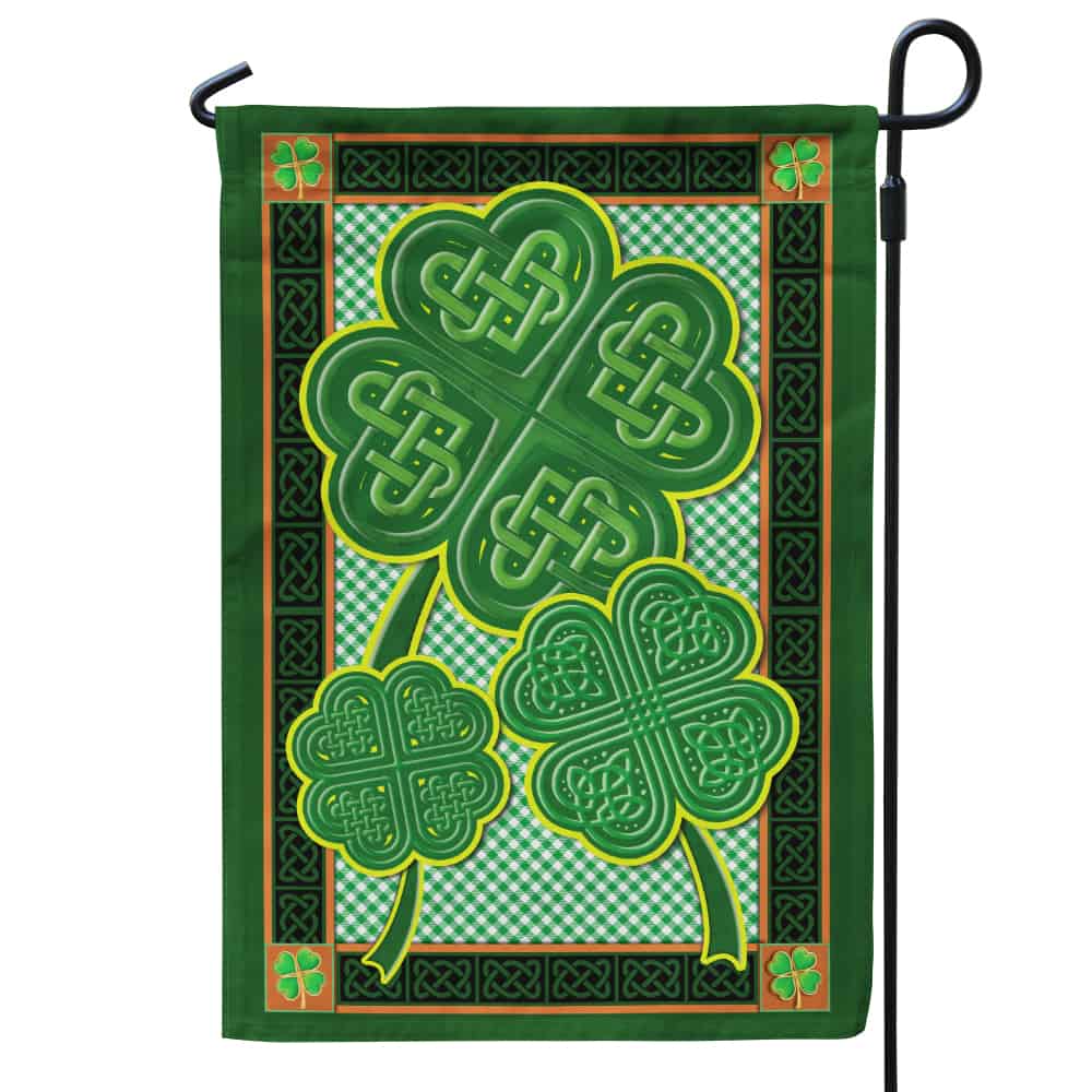 Celtic Shamrocks St Patrick's Day Garden Flag | 365Canvas