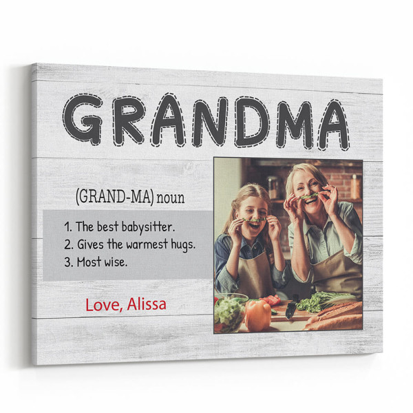 Grandma Definition Canvas Print Custom Photo 365canvas