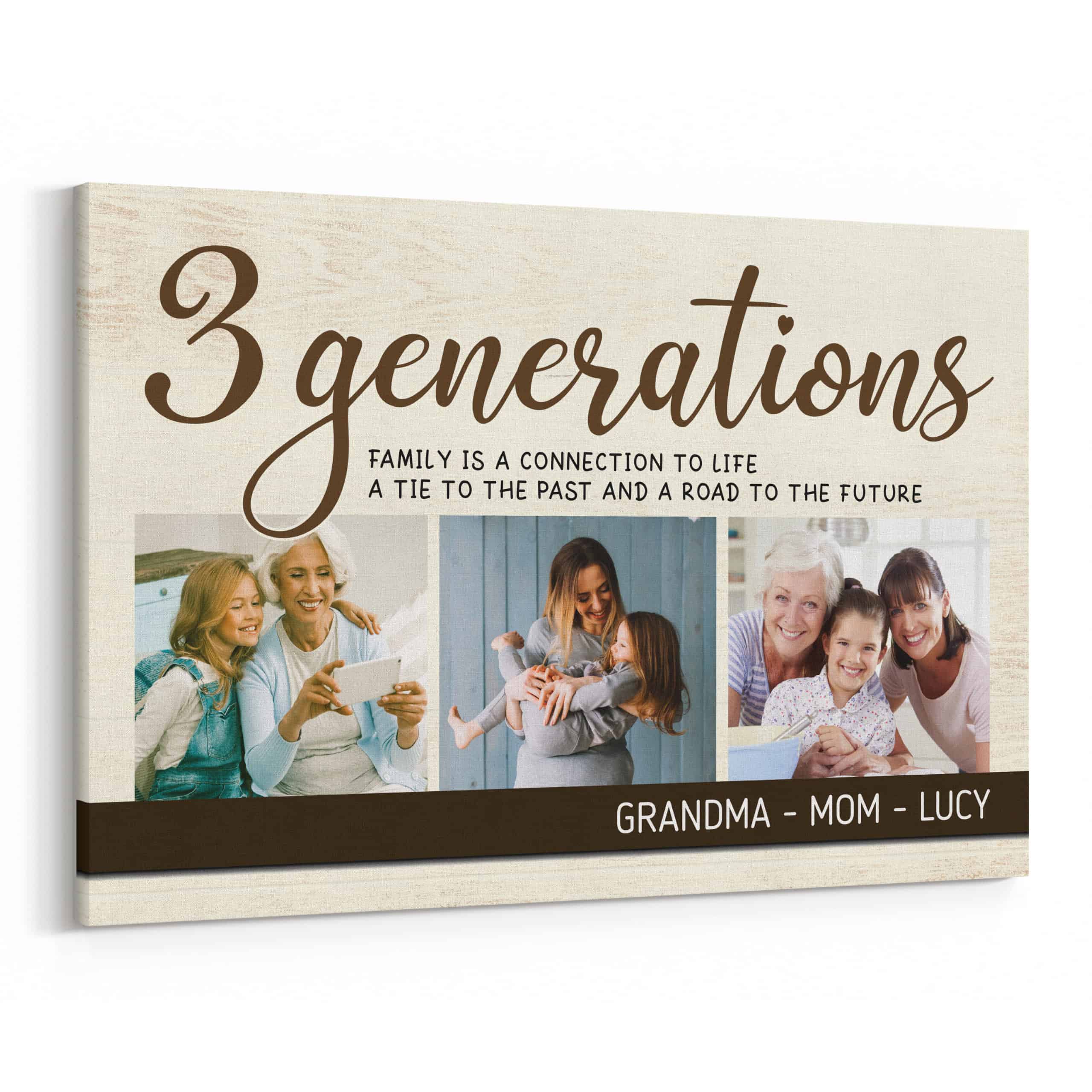 3 Generations Custom Photo Canvas Print | 365Canvas