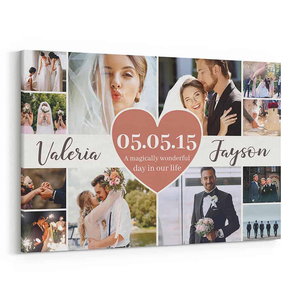 A Magically Wonderful Day In Our Life Custom Photo Collage Canvas Print ...