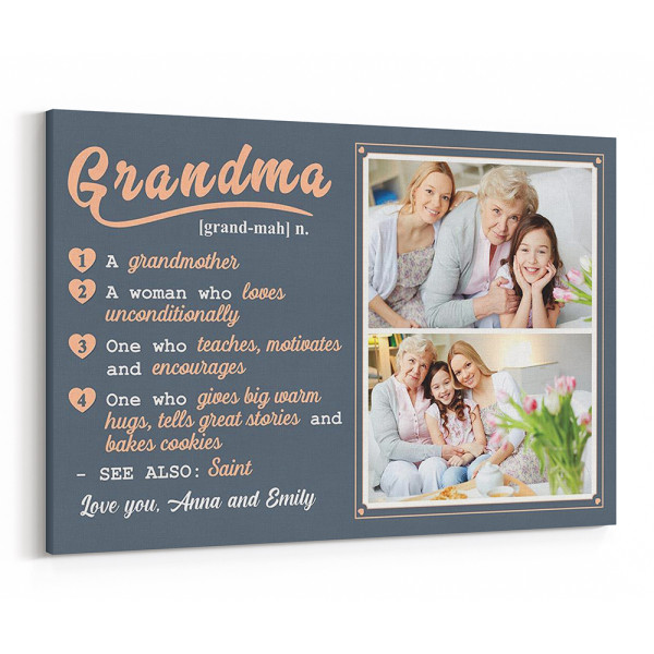 Grandma Definition Custom Photo Canvas Print 365canvas