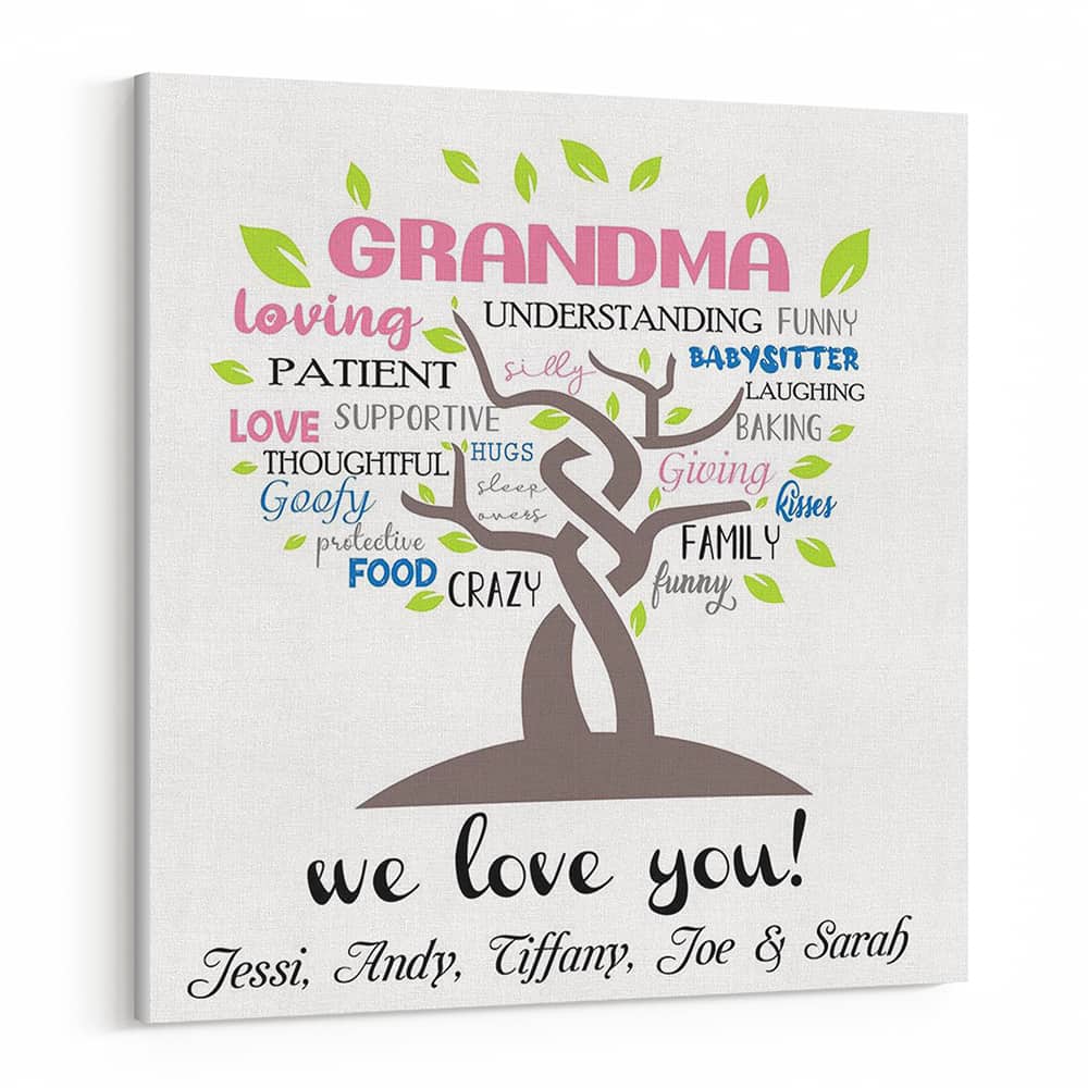 Grandma Loving We Love You Custom Canvas Print | 365Canvas