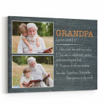 Grandpa Definition Custom Photo Canvas Print - Gift for Grandpa 365Canvas