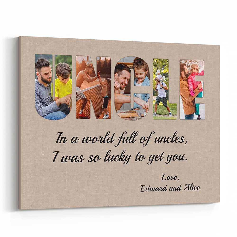 Uncle Custom Photo Collage Canvas Print | 365Canvas