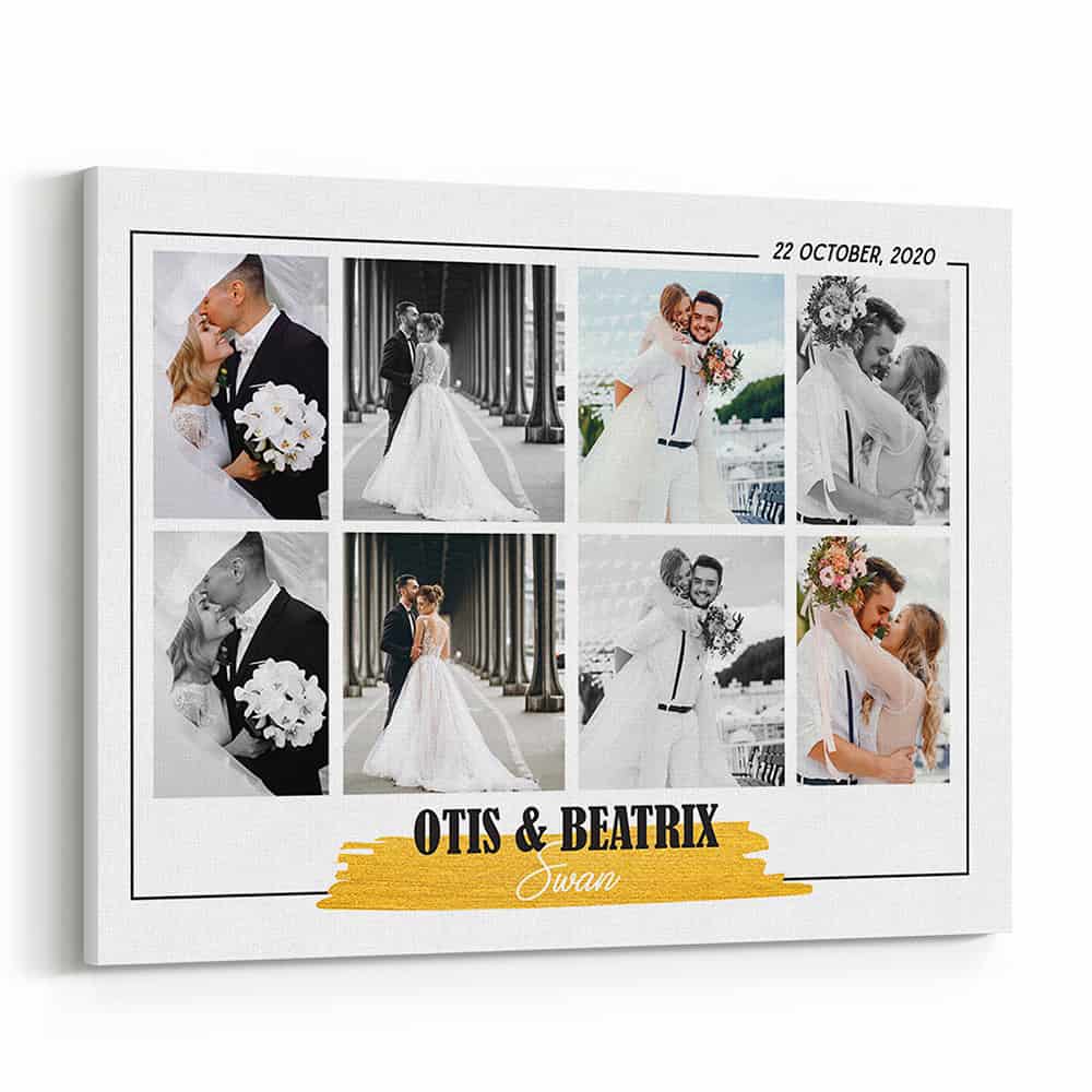 Personalized Wedding Photo Collage Canvas Print | 365Canvas