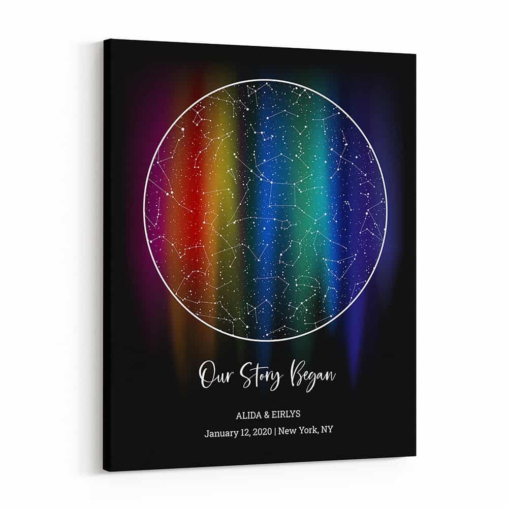 Custom Star Map LGBTQ Rainbow Canvas Print | 365Canvas