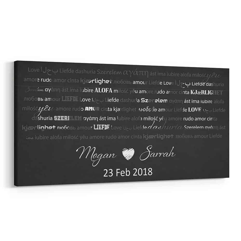 LOVE Custom Photo Canvas - Custom Anniversary Gift | 365Canvas