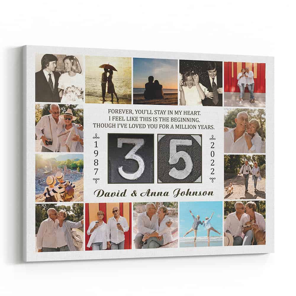 35 Years Married Photo Collage Canvas Print | 365Canvas