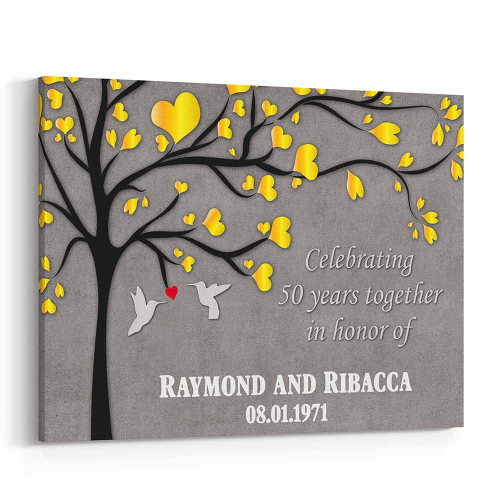 Celebrating 50 Years Together In Honor Custom Canvas Print | 365Canvas