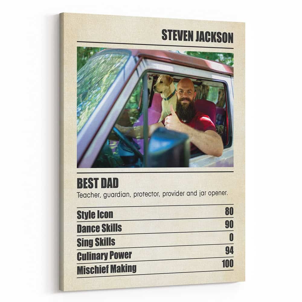 Dad Top Trumps Personalized Canvas Print | 365Canvas