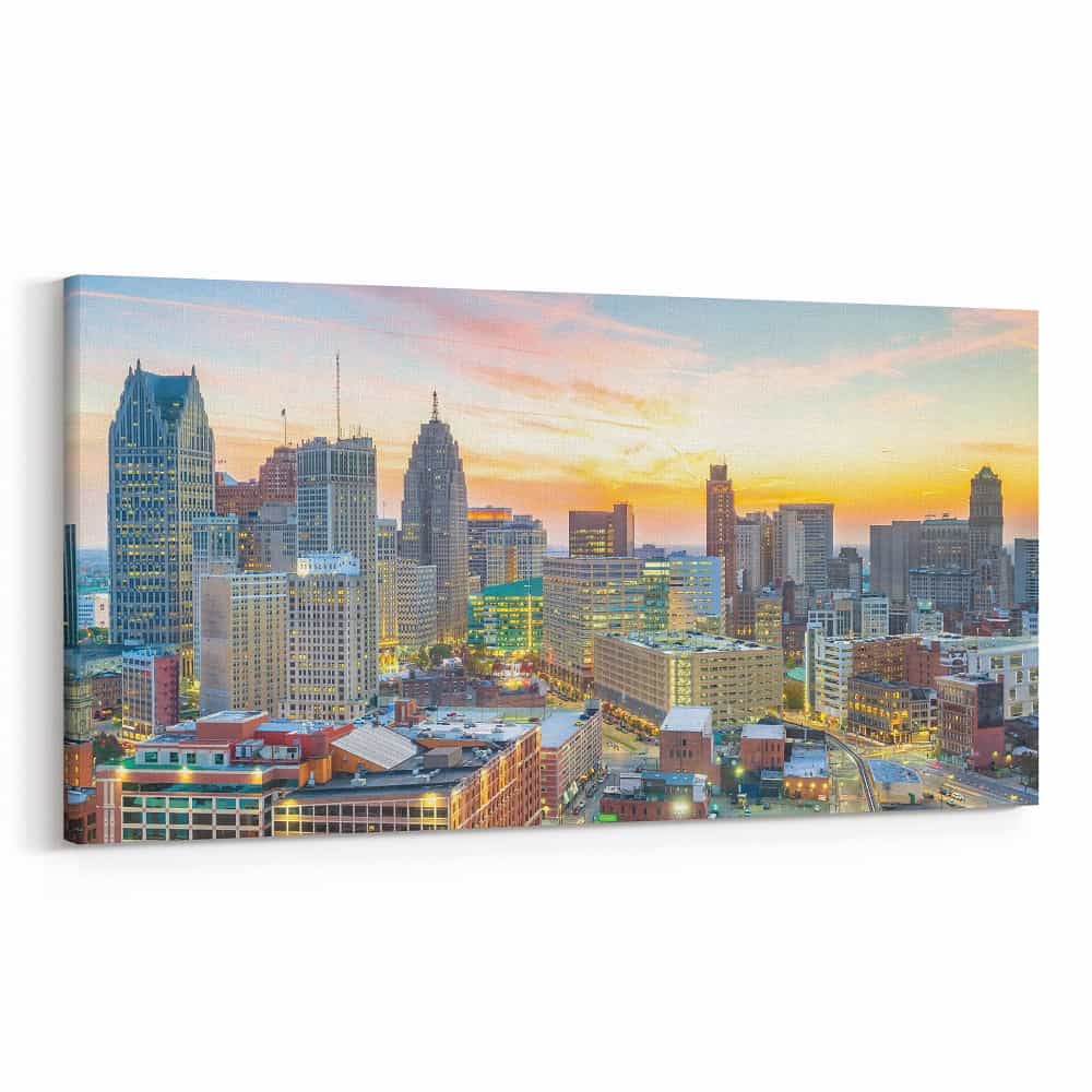 Detroit City Skyline Print Out