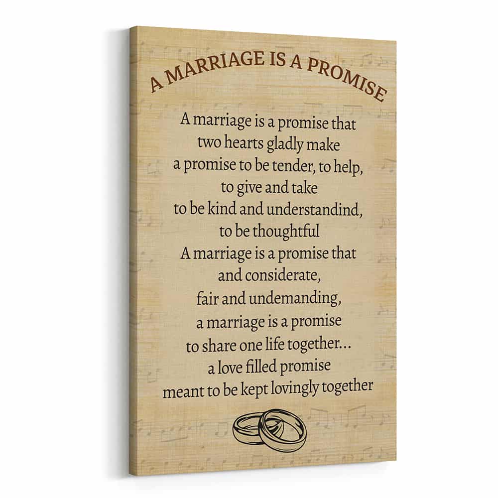 Marriage Is A Promise Canvas Print | 365Canvas