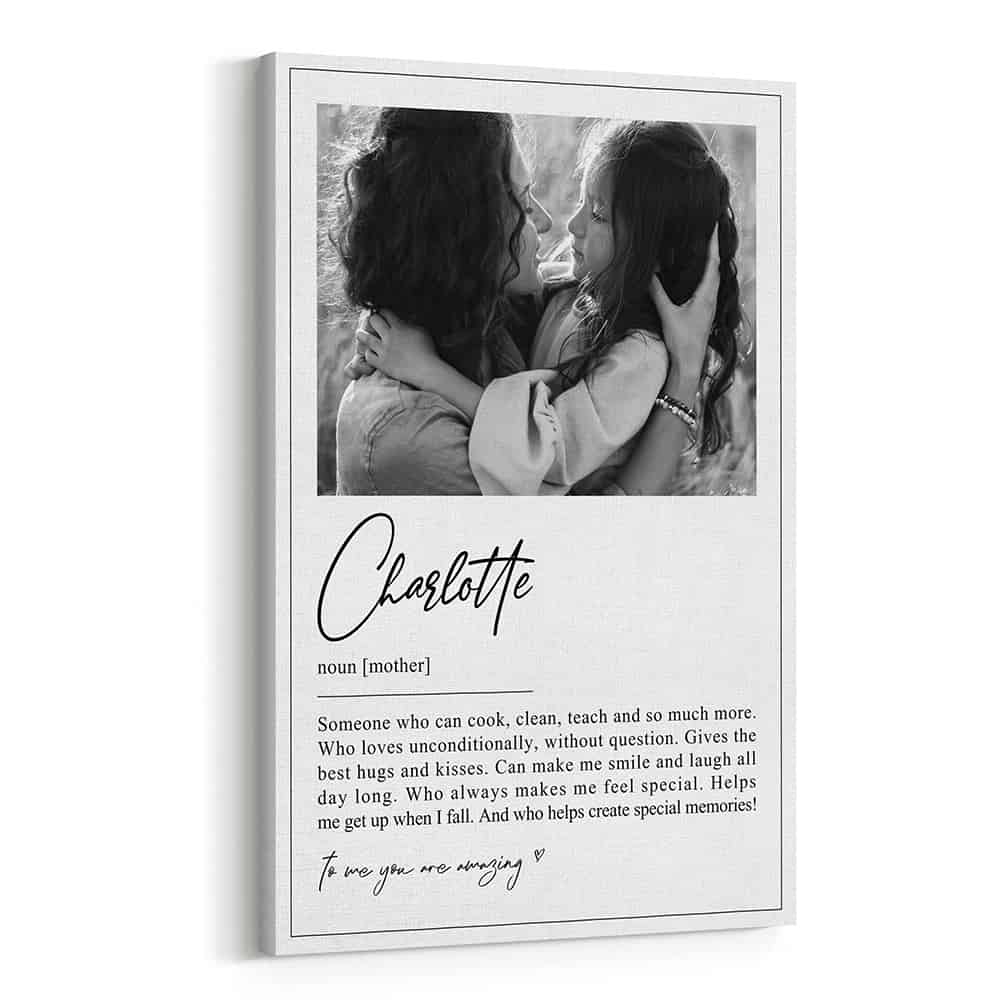 Mother Definition Custom Photo And Text Canvas Print | 365Canvas