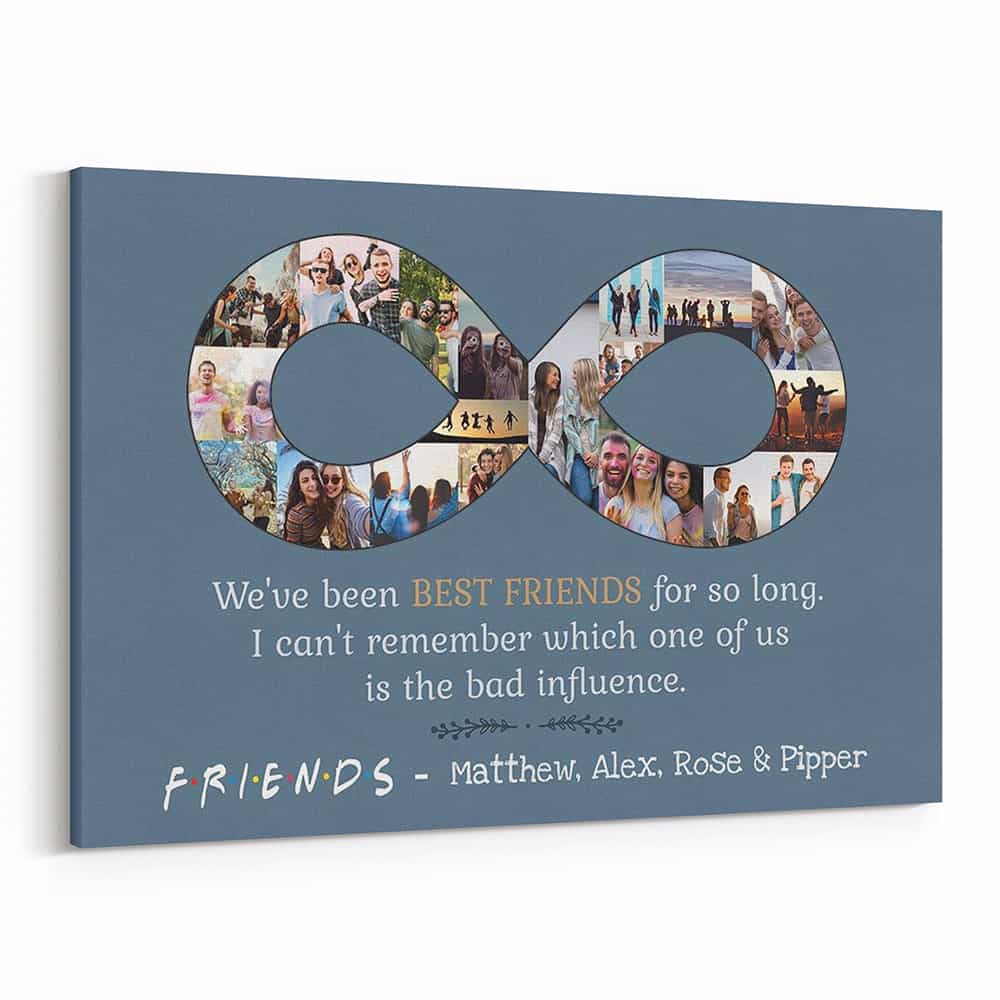 Best Friend Infinity Photo Collage Canvas Print | 365Canvas