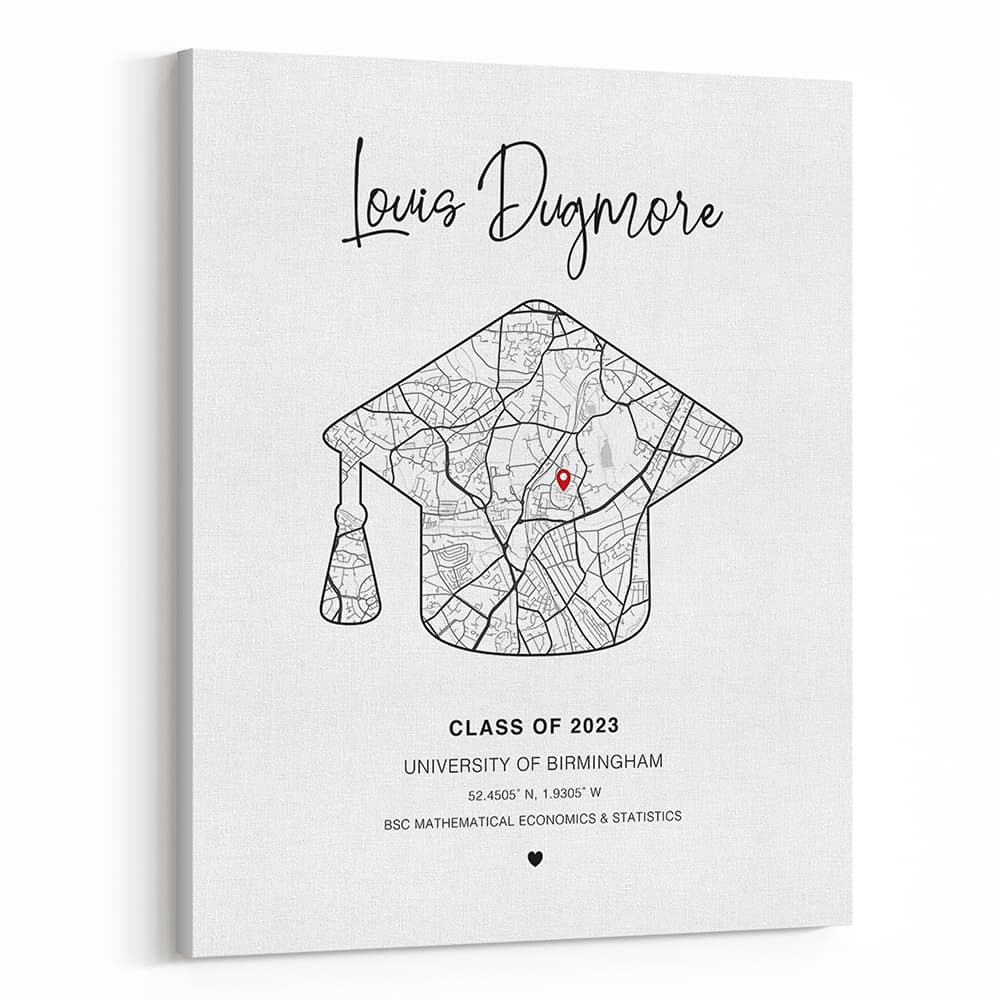 Graduation Map Canvas Print | 365Canvas