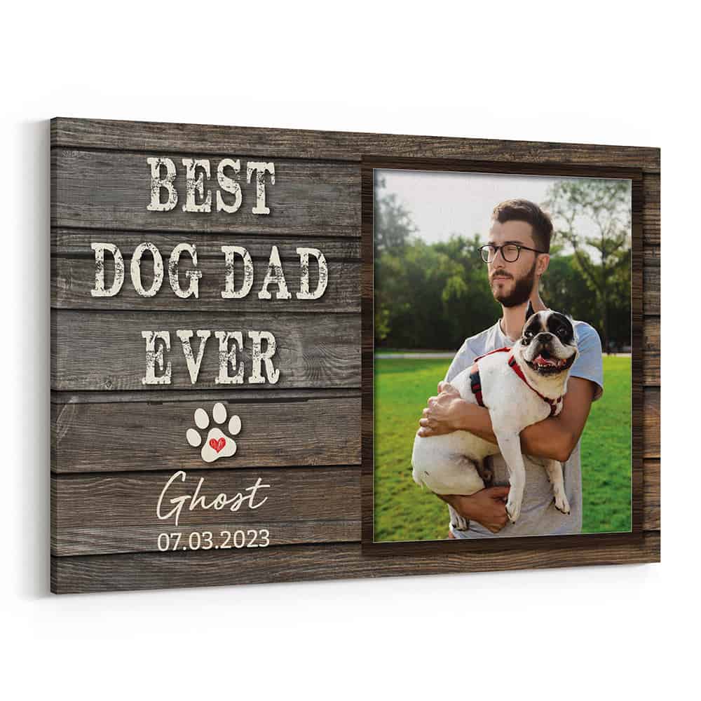 Best Dog Dad Ever Photo Collage Canvas Print | 365Canvas
