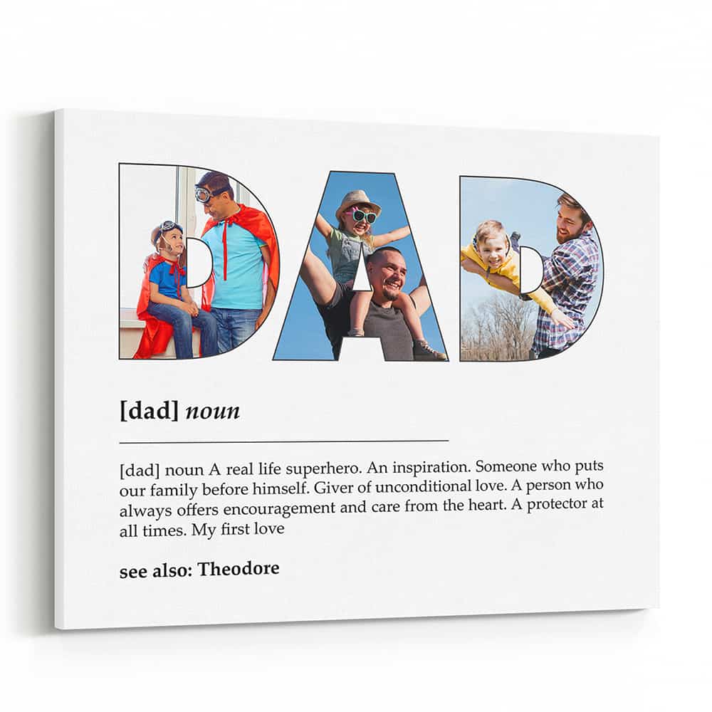 Dad Definition Custom Photo Canvas Print | 365Canvas