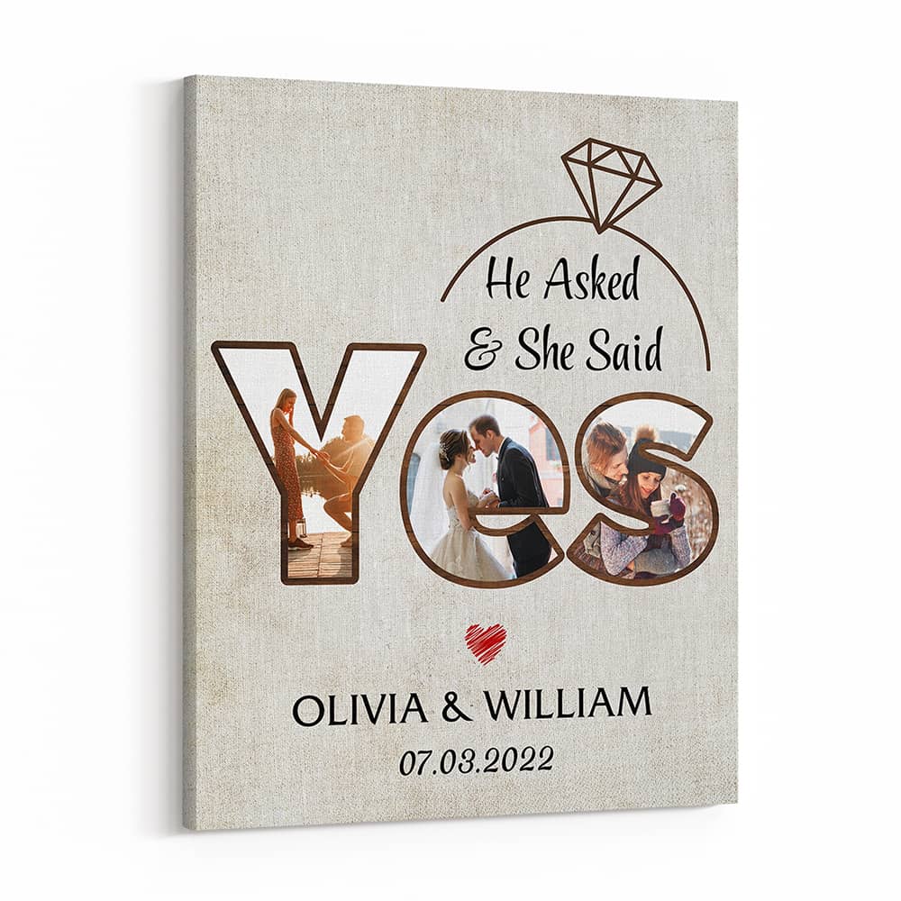 Personalized Wedding Photo Collage Canvas Print | 365Canvas