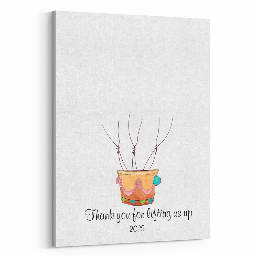 Thank You For Lifting Us Up Fingerprint Canvas Print | 365Canvas