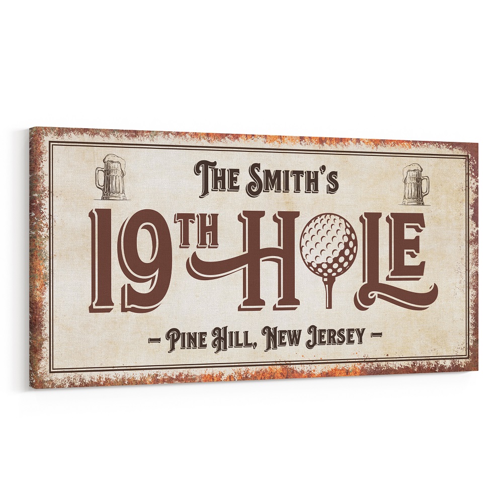 19th Hole Golf Canvas Print