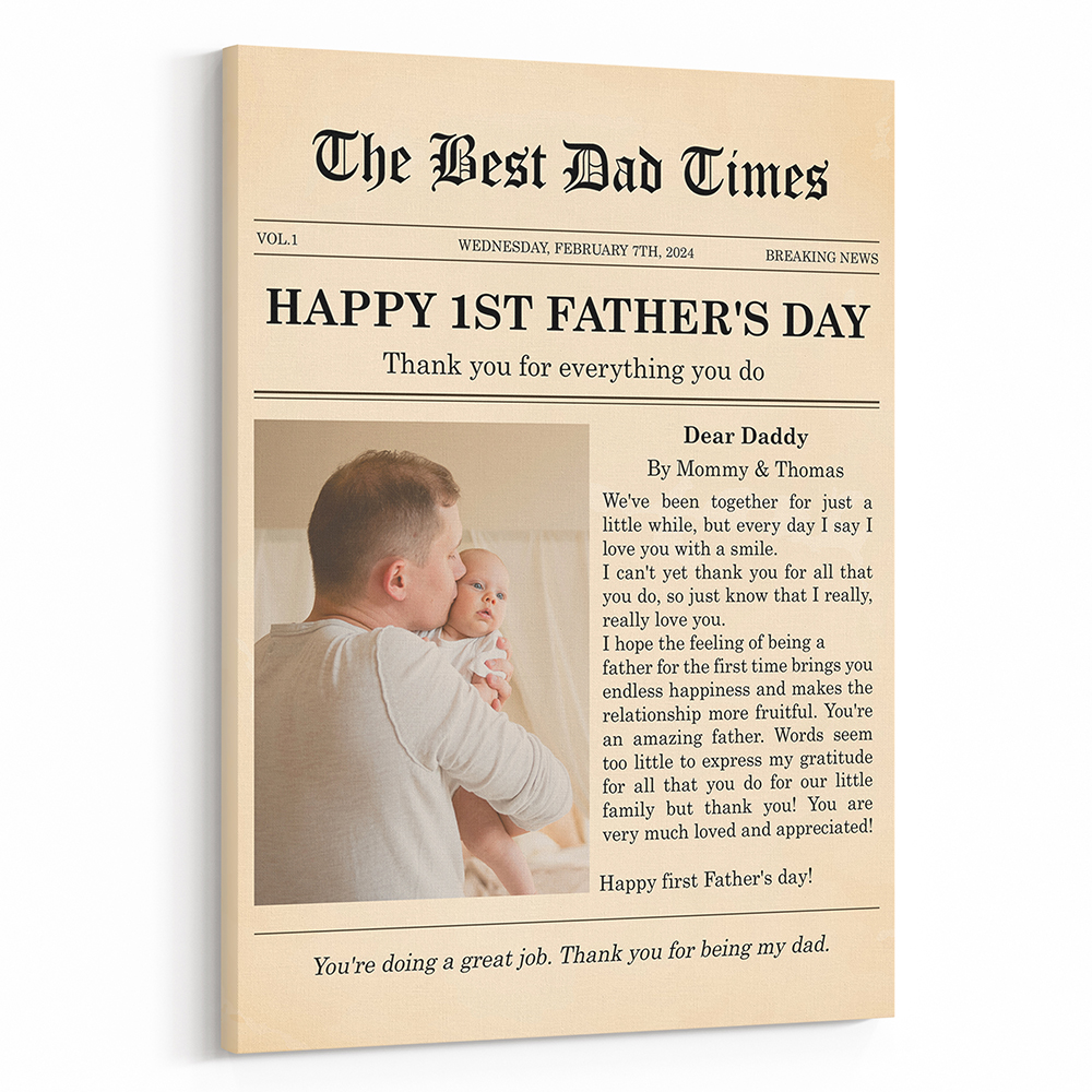 DADDY You Will Always Be The First Man I Ever Loved Custom Photo Canvas ...