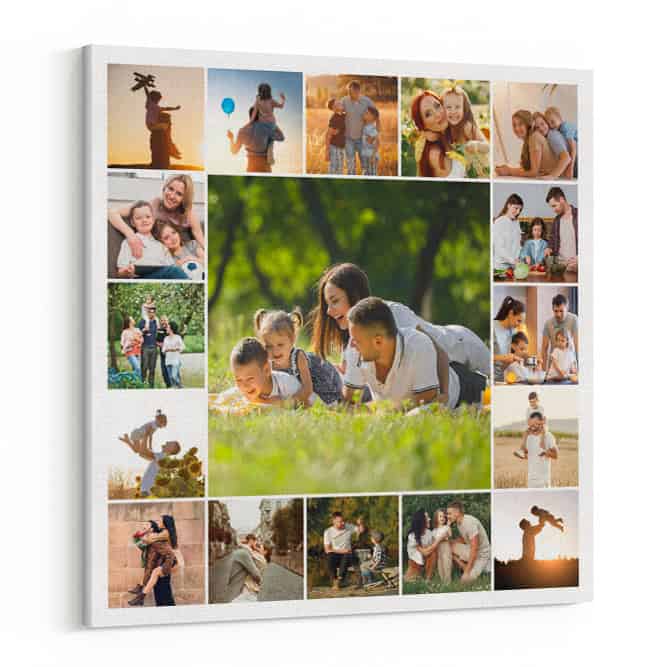 Bordered Mosaic 17 Collage Custom Canvas Print | 365Canvas