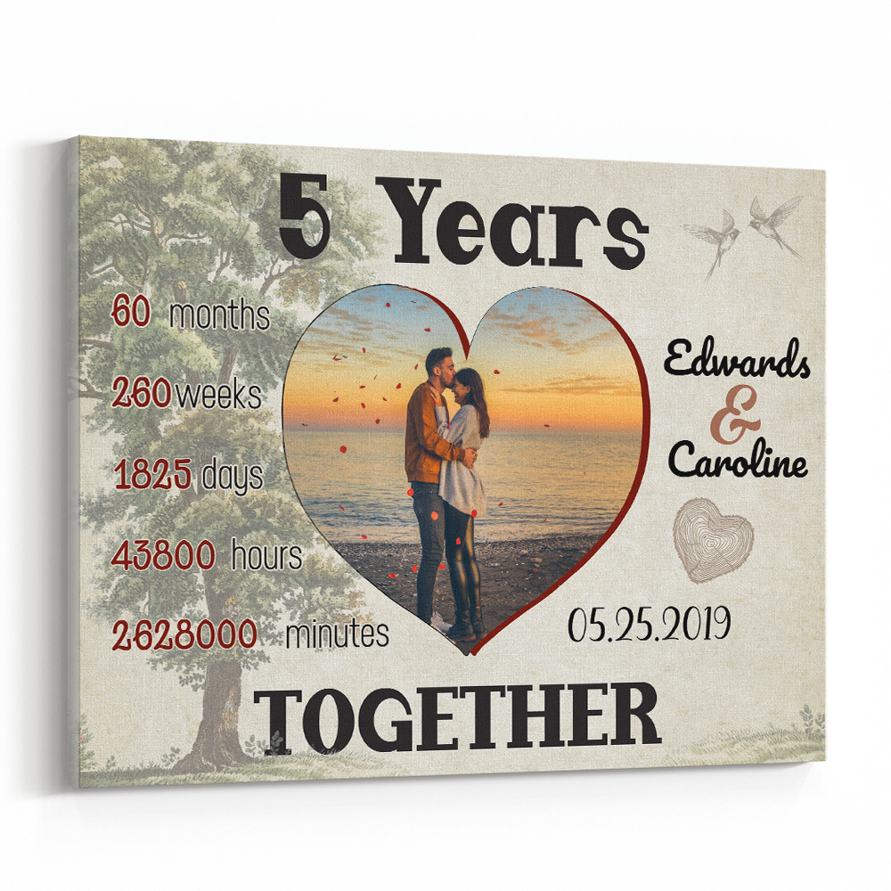 5 Years Of Husband and Wife Counting Canvas Print | 365Canvas