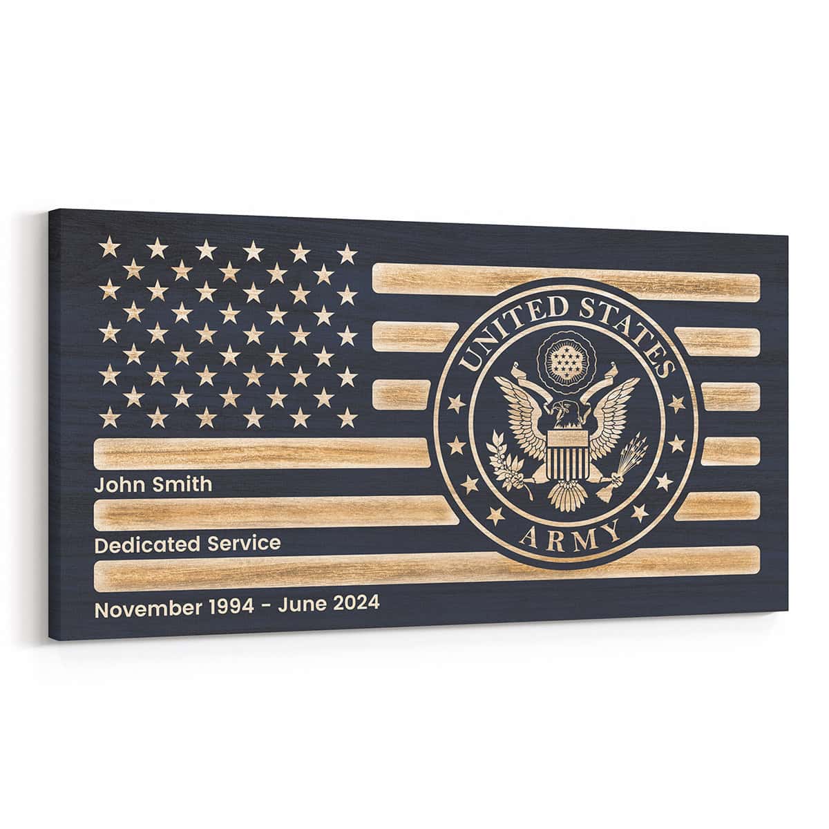 Personalized Army Retirement Canvas Print | 365Canvas