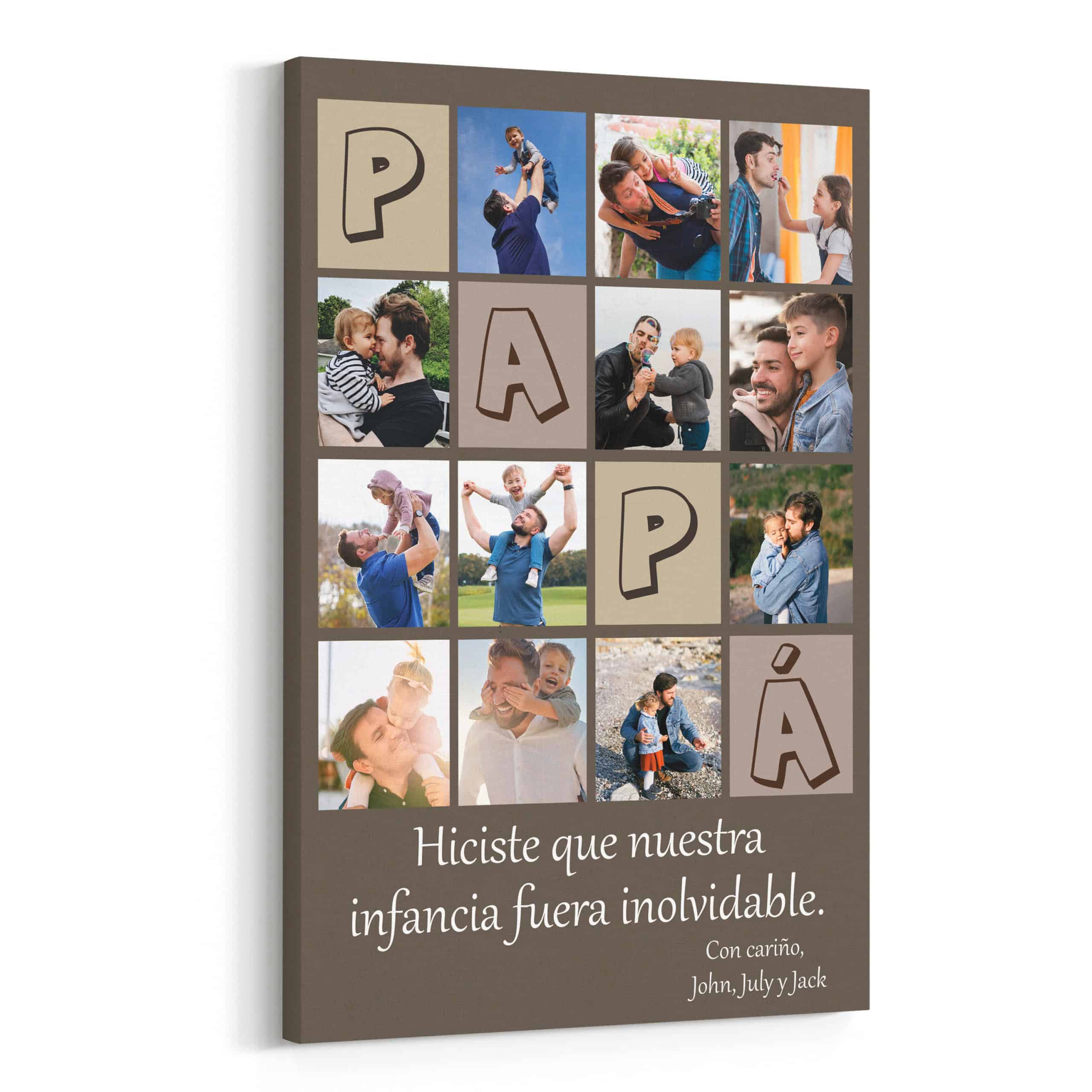 Father Art Custom Photo Collage Canvas Print | 365Canvas